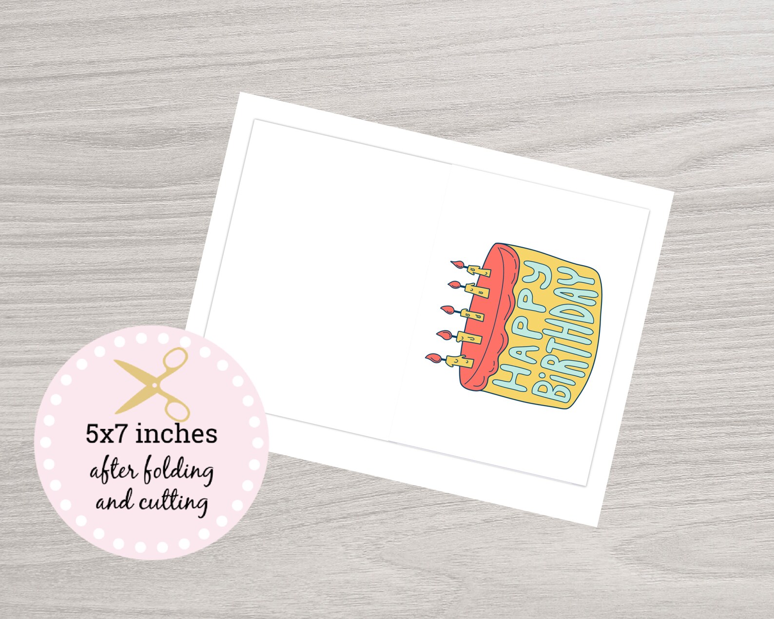 Printable Happy Birthday Card Happy Birthday Card Instant - Etsy