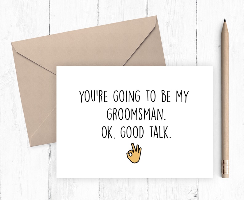 Groomsman Proposal Card Printable Funny Groomsman Proposal | Etsy Groomsman Proposal Card Printable Funny Groomsman Proposal | Etsy