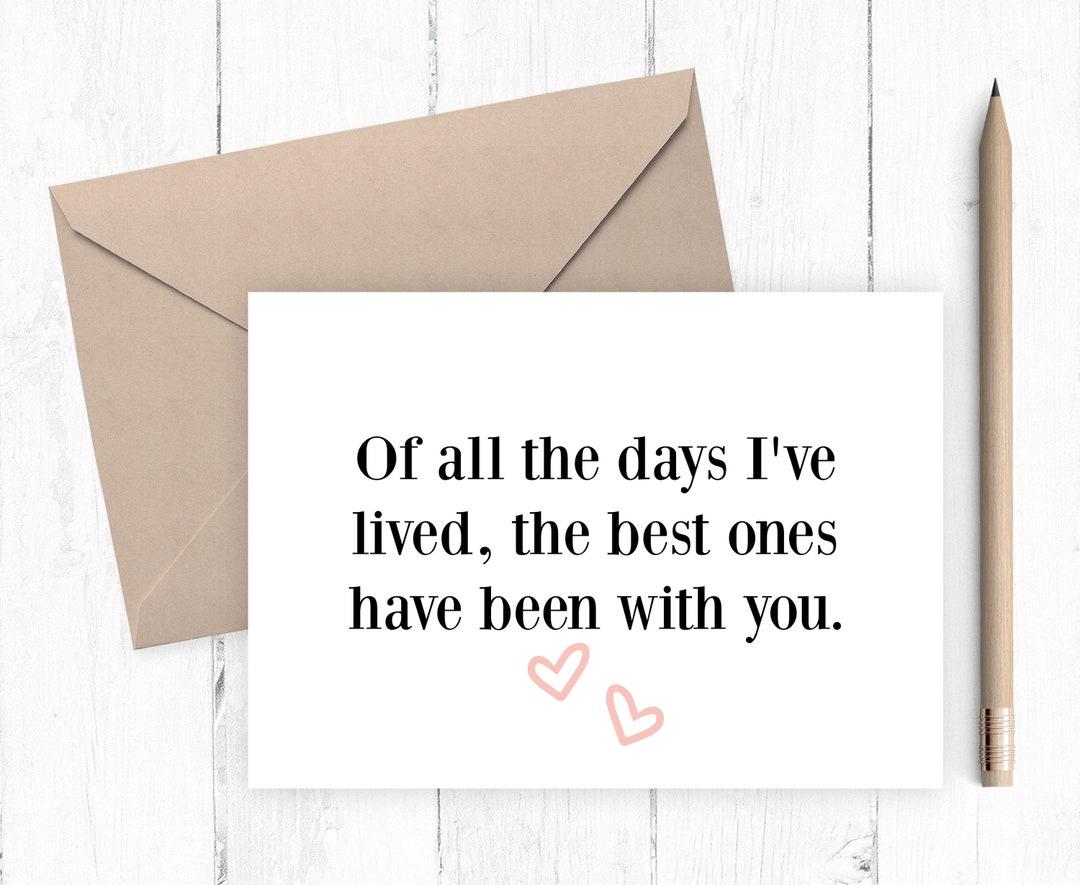 Romantic Anniversary Card, Anniversary Card for Partner, Anniversary ...