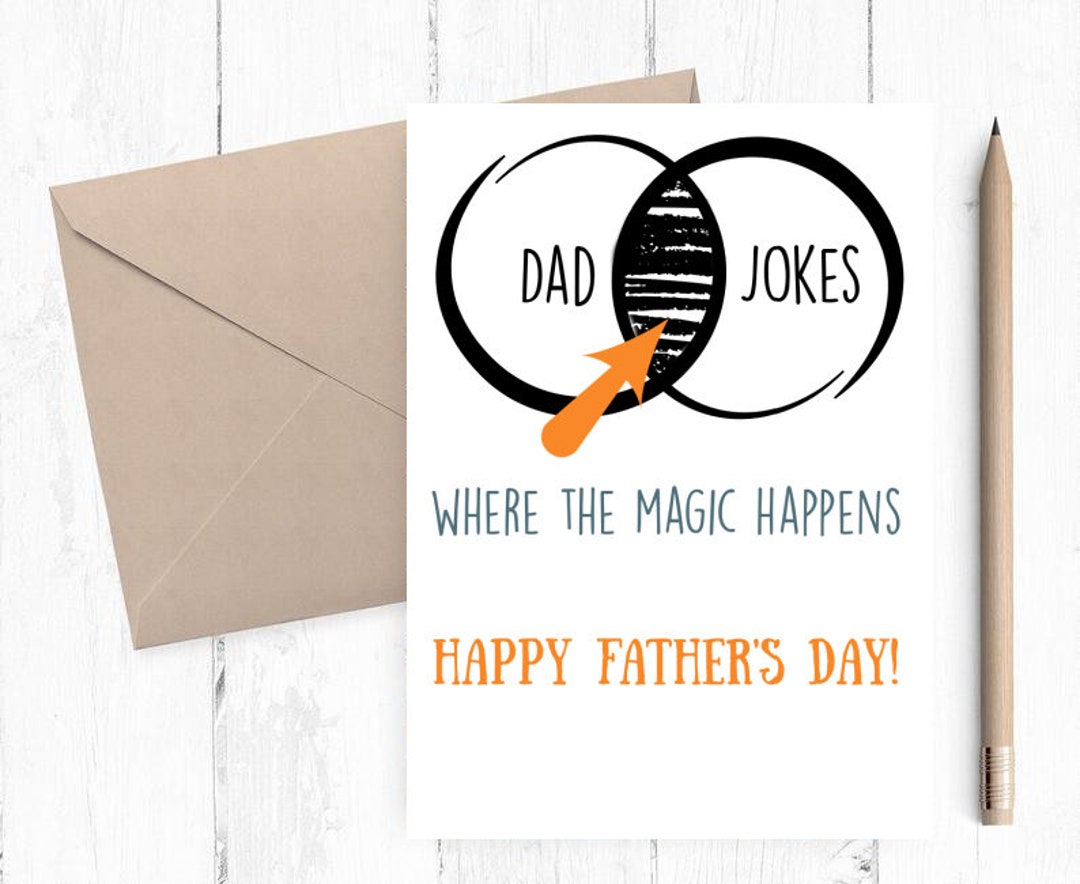 Funny Happy Father's Day Card, Dad Joke Card, Printable Father's Day ...