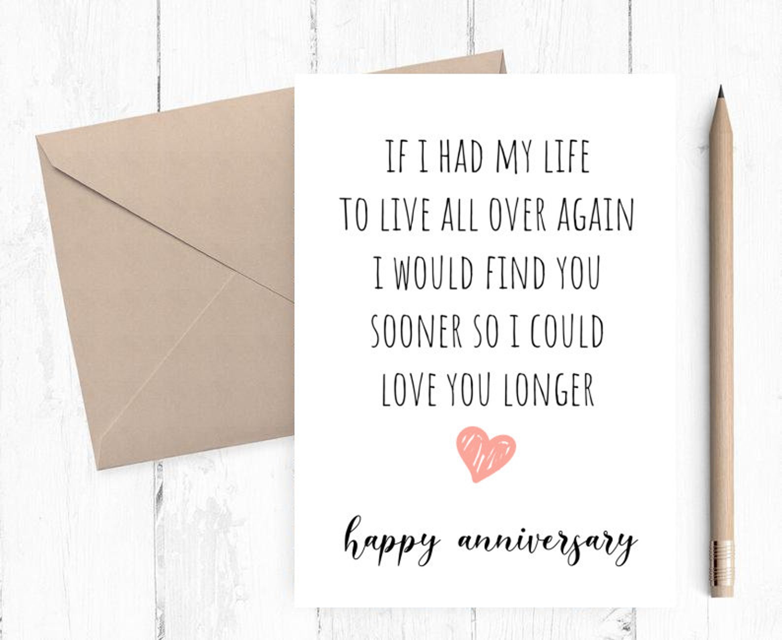 Romantic Anniversary Card Anniversary card for | Etsy