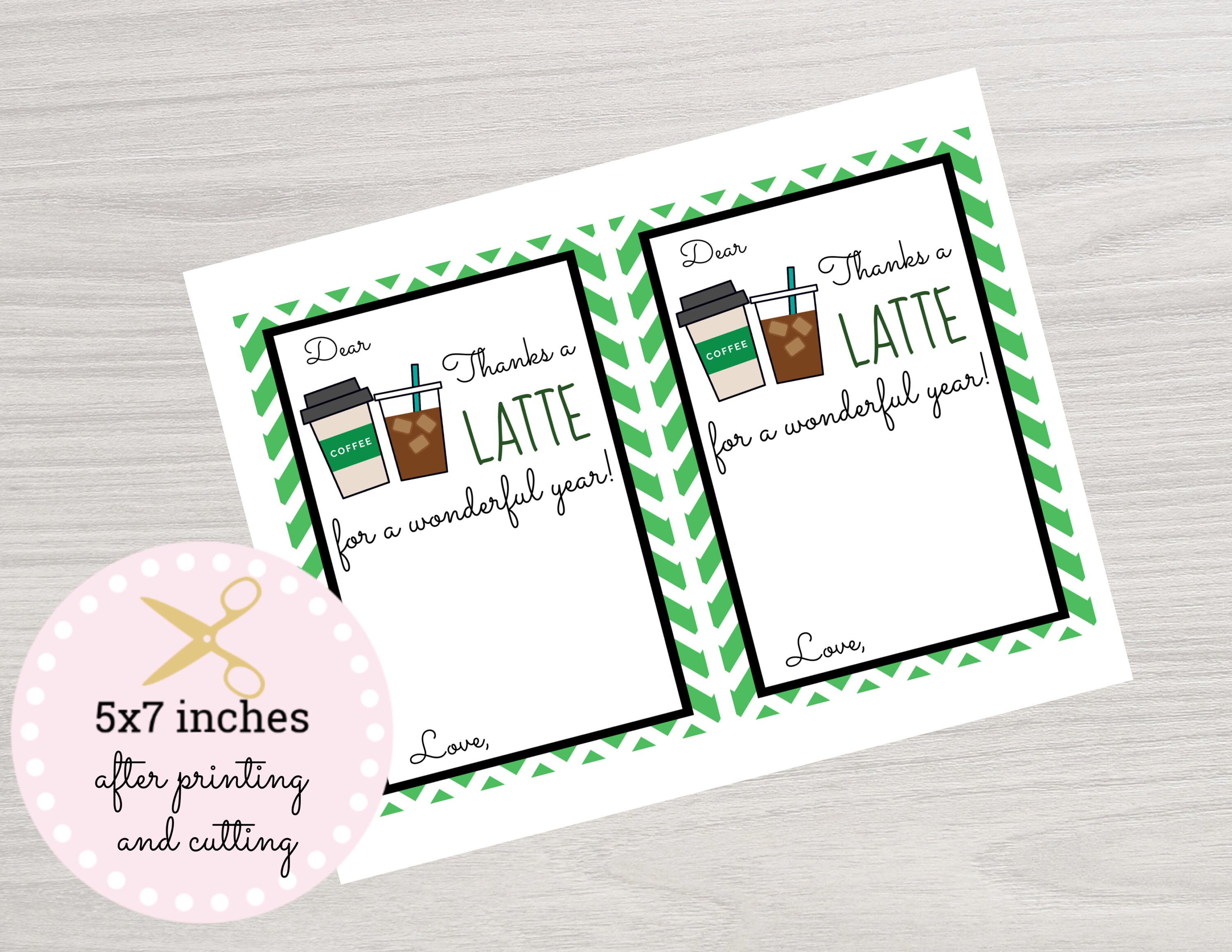 Coffee Teacher Gift Card Printable, Teacher Gift Card Holder, Instant ...