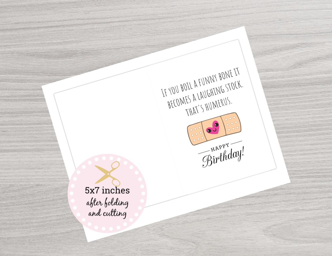 Funny Nurse Doctor Card Funny Medical Birthday Card Instant | Etsy