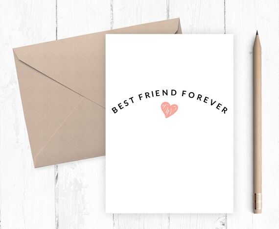 Best Friend Forever Card Best Friend Birthday Card Instant - Etsy