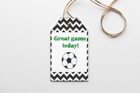 Soccer Printable Gift Tag for Snacks Great Game Today Favor - Etsy