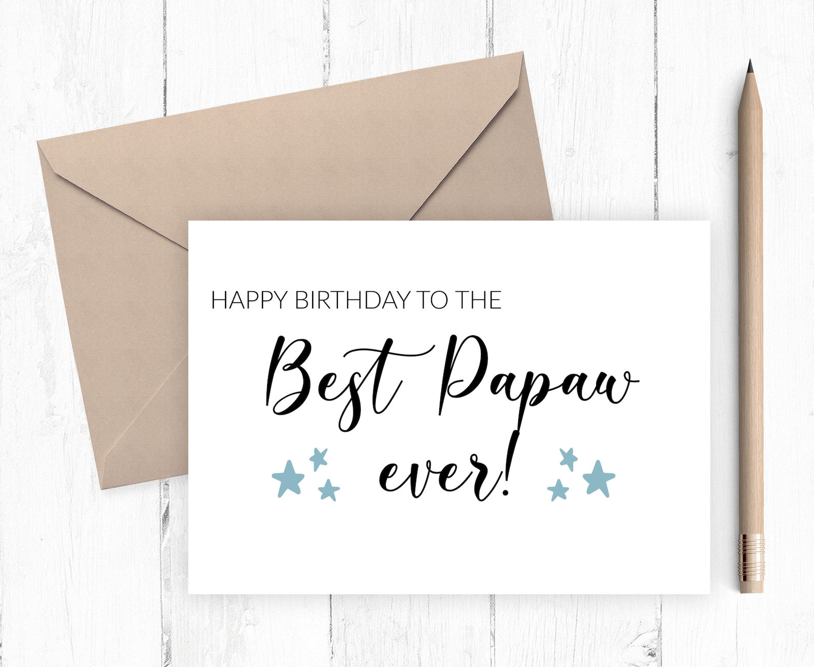 Papaw Birthday Card Papa Birthday Card Includes Printable - Etsy