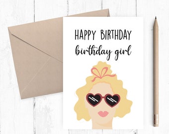 PRINTABLE Happy Birthday Card 5x7 Handlettered Instant - Etsy