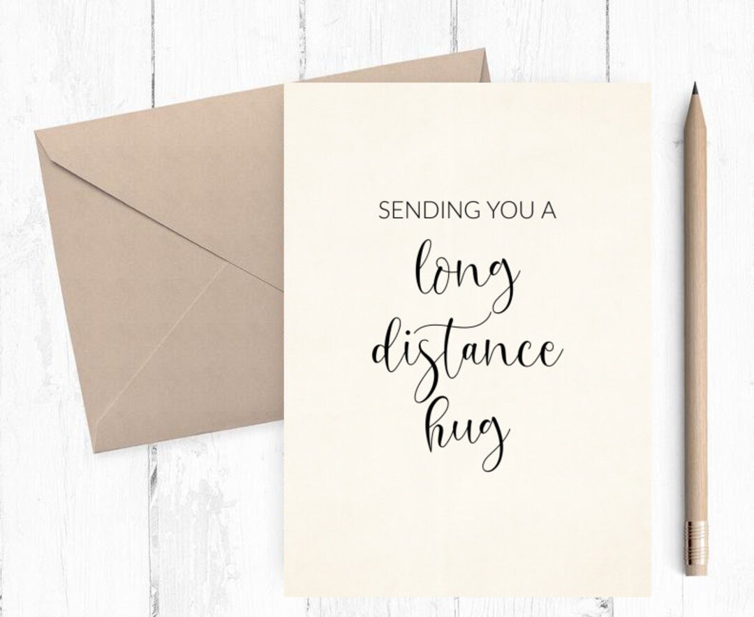 Long Distance Card, Miss You Card, Long Distance Hug Card, Birthday ...