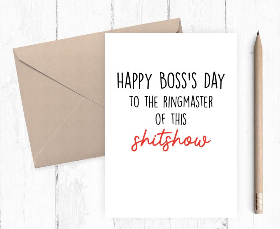 Printable Funny Boss's Day Card, Happy Boss's Day, Boss's Day Card, 5x7 ...