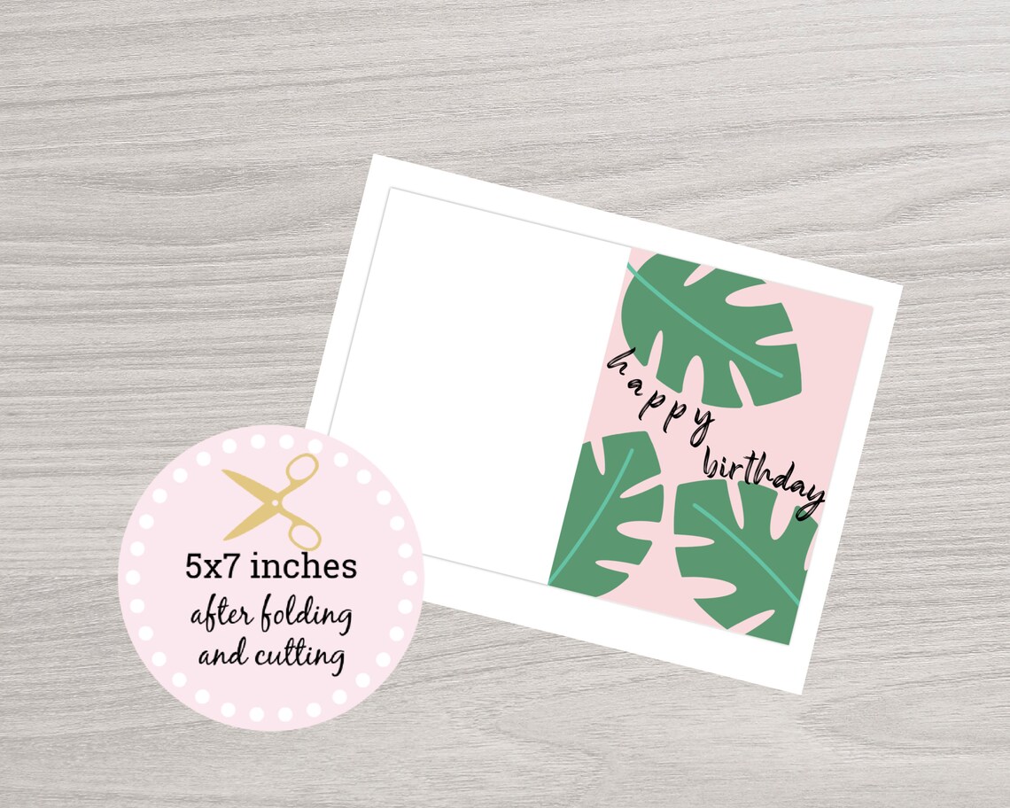 Printable Happy Birthday Card Chic Happy Birthday Card - Etsy