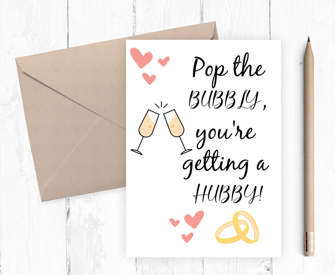 Bride to Be Card, Bridal Shower Card, Printable Engagement Card ...