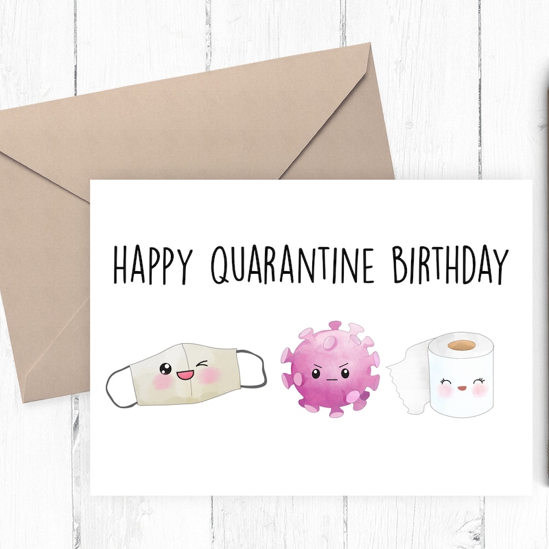Quarantine Birthday Card - Etsy