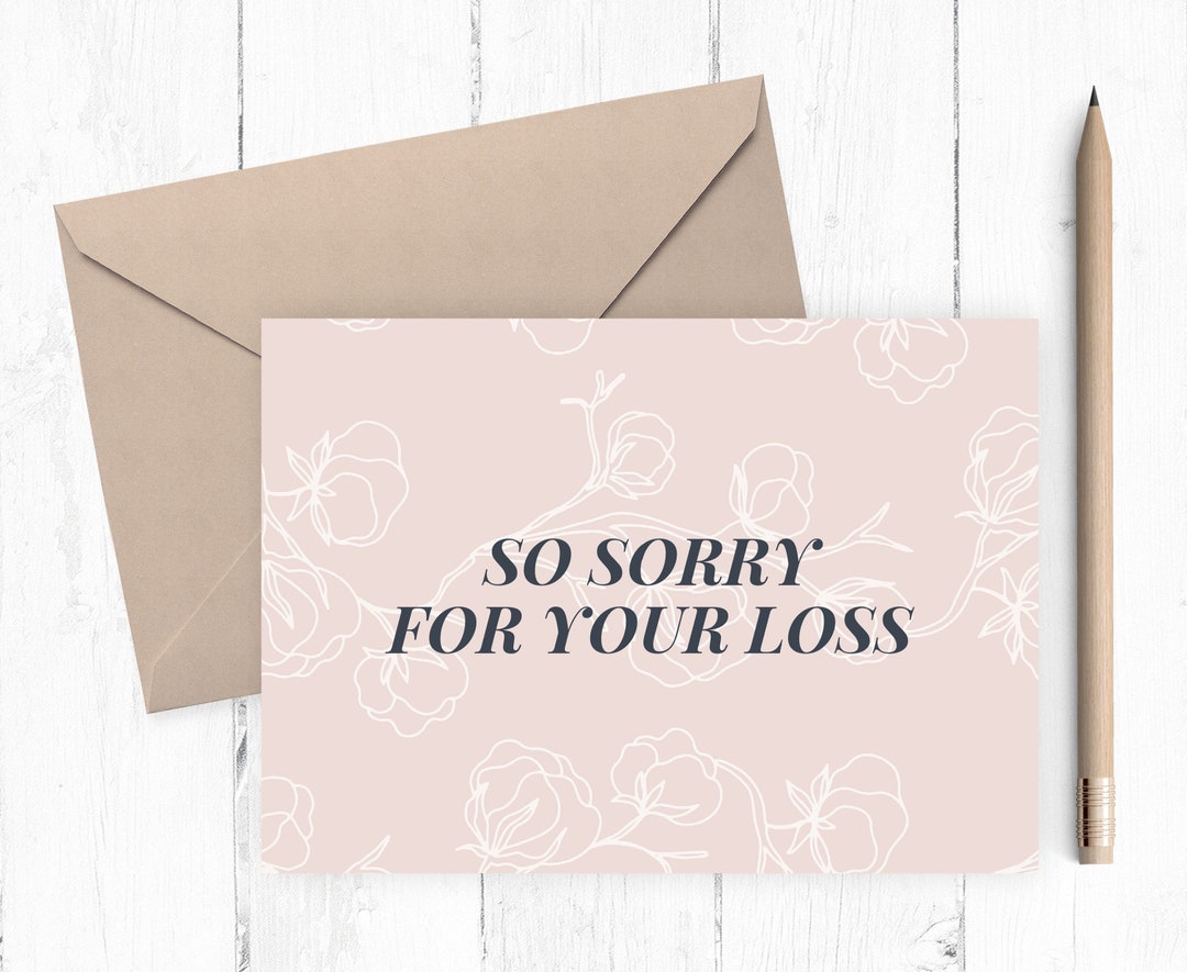 Bereavement Card, Sympathy Card, Thinking of You Card, Condolence Card ...