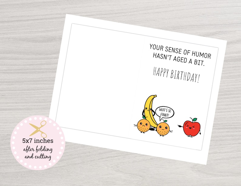 Funny Happy Birthday Card Printable Humor Happy Birthday - Etsy