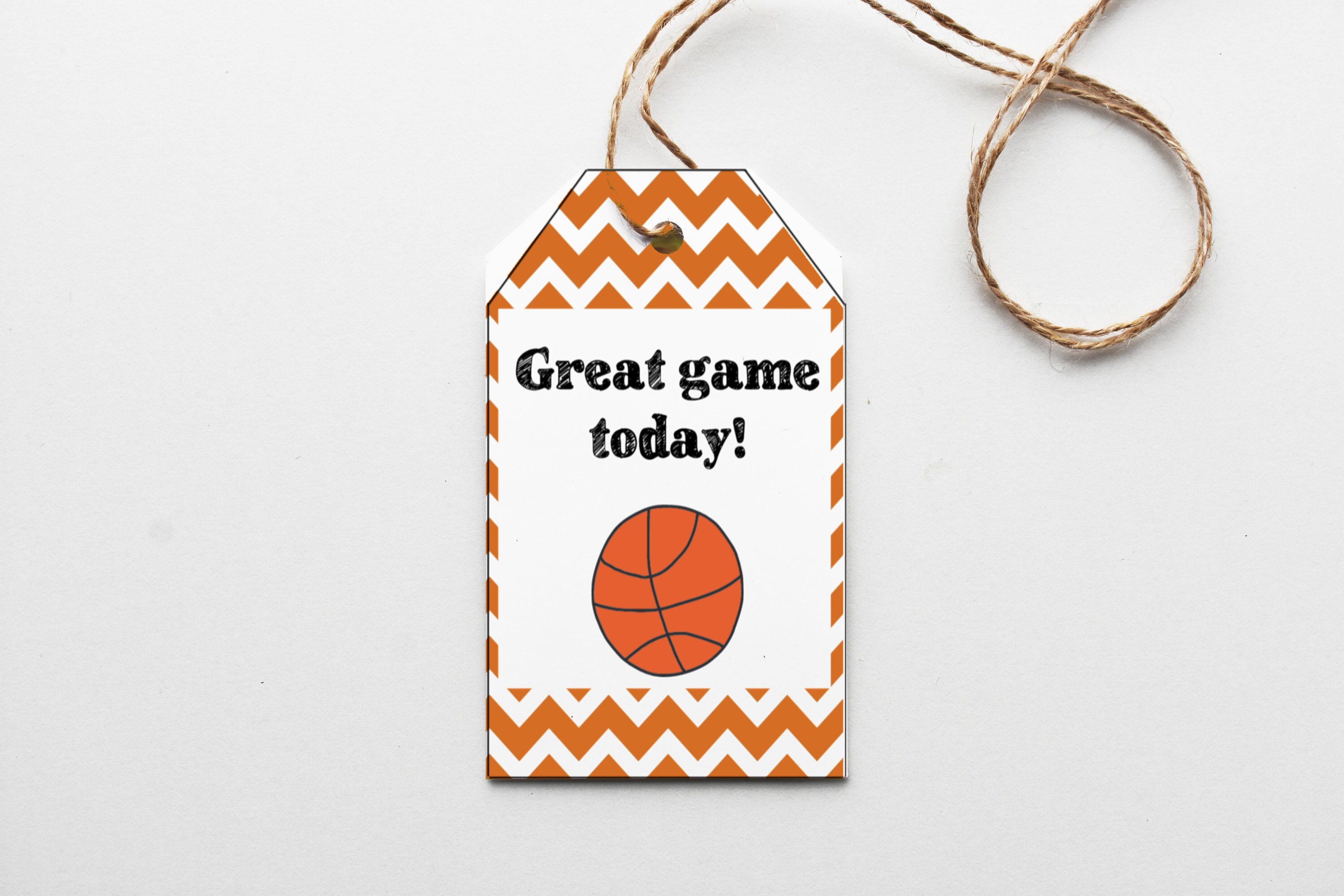Basketball Printable Gift Tag for Snacks Great Game Today | Etsy