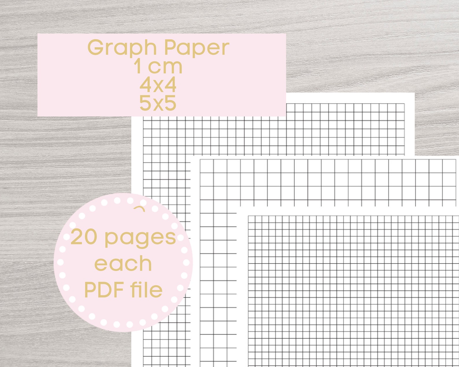 Printable Graph Paper PDF Digital Graph Paper - Etsy