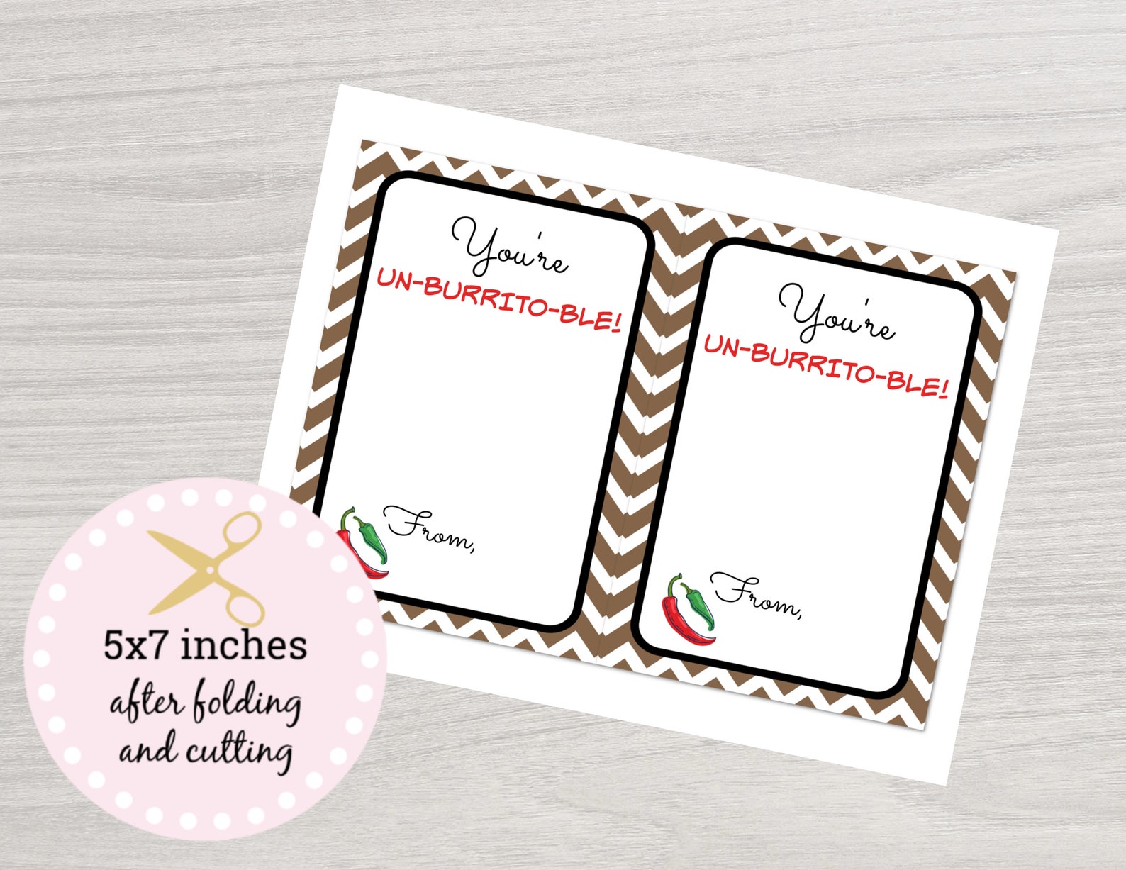 Burrito Fast Food Gift Card Printable Teacher Gift Card | Etsy