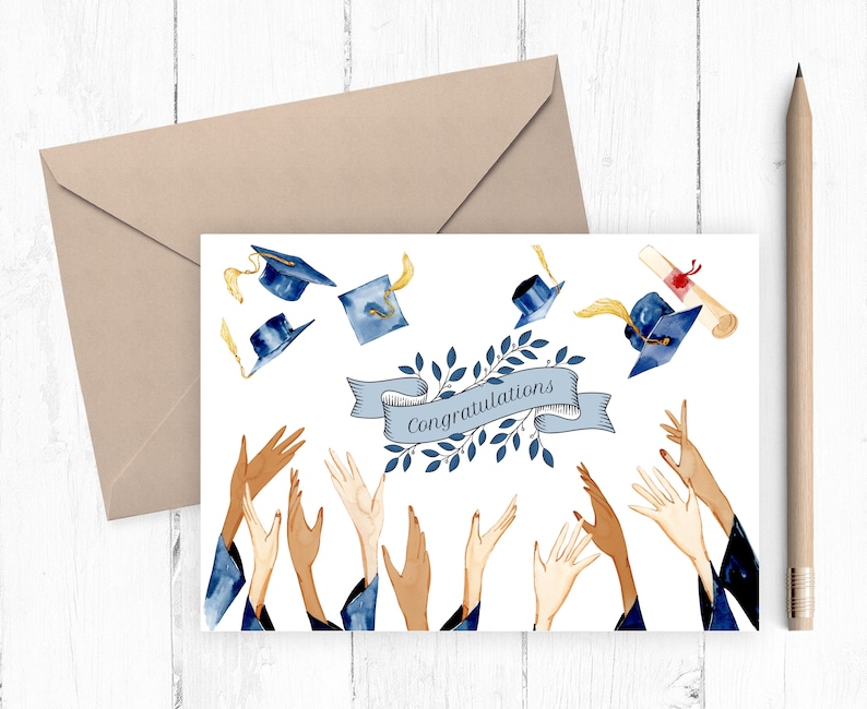 Graduation Card Printable Graduation Card Congrats Graduate - Etsy