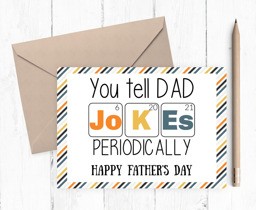 Funny Happy Father's Day Card, Dad Joke Card, Printable Father's Day ...