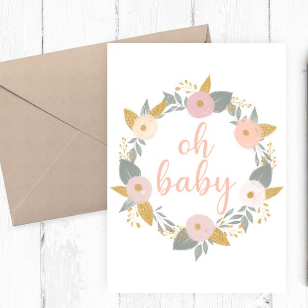 Baby Girl Card - Etsy