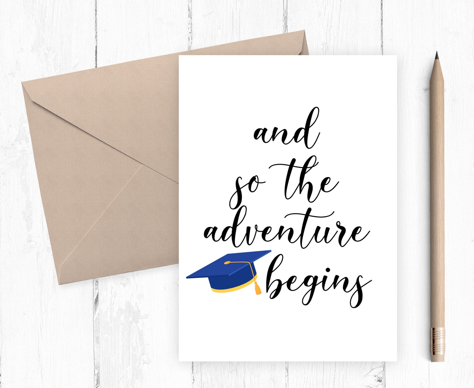 Graduation Card, Printable Graduation Card, and so the Adventure Begins ...