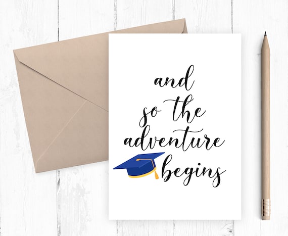 Graduation Card Printable Graduation Card and so the | Etsy