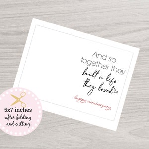 Happy Anniversary Card, Printable Romantic Anniversary Card ...