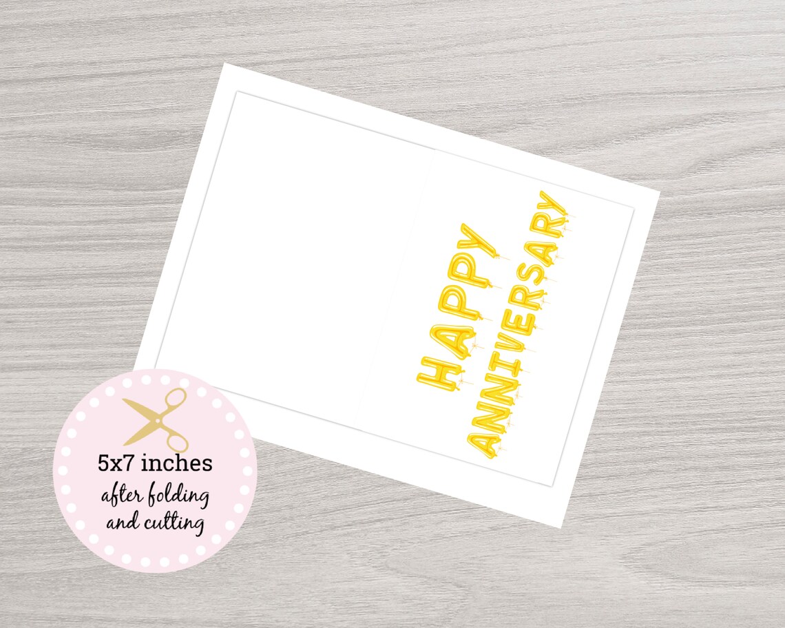 Printable Happy Anniversary Card, Happy Anniversary Card, Anniversary ...
