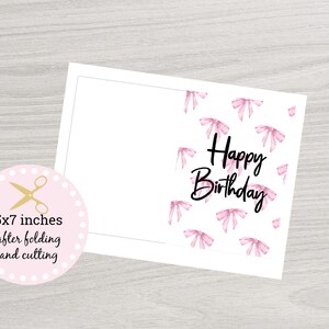 Printable Girly Happy Birthday Card, Chic Happy Birthday Card, Instant ...