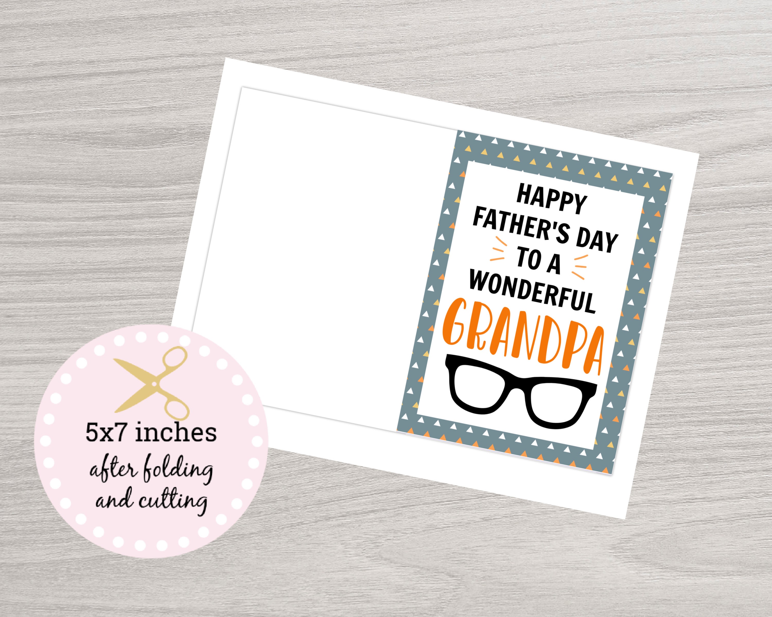 Happy Father's Day Card to Grandpa Printable Father's - Etsy