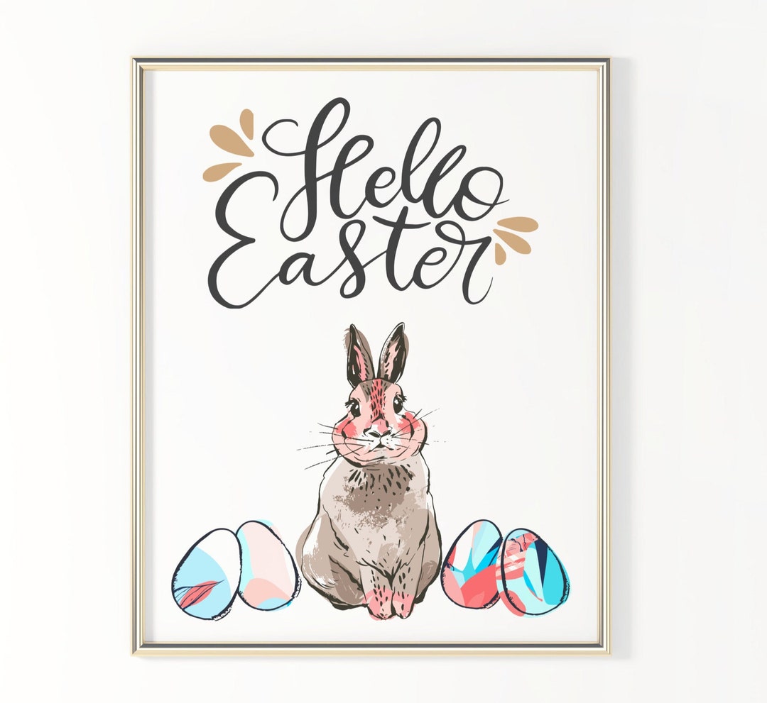Printable Easter Wall Art, Easter Decor, Easter Art, Easter Home Decor ...