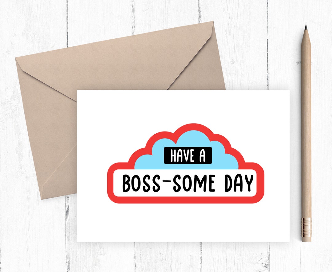 Best Boss Ever Printable Card, Boss' Day Card, Boss Birthday Card 5x7 ...