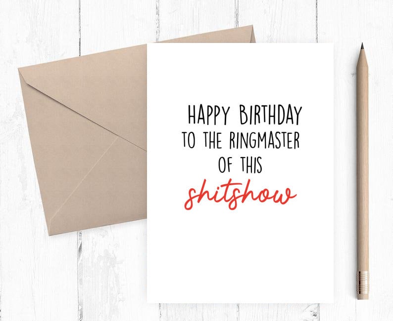 Printable Funny Birthday to Boss Card Happy Birthday Boss - Etsy