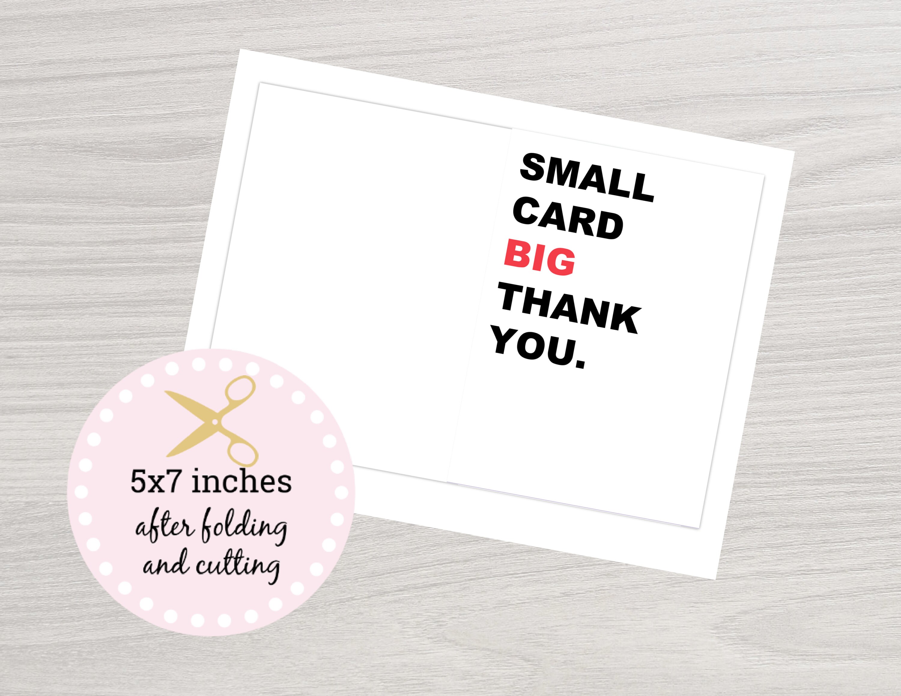 Thank you card Printable Thank you card Printable thank you | Etsy
