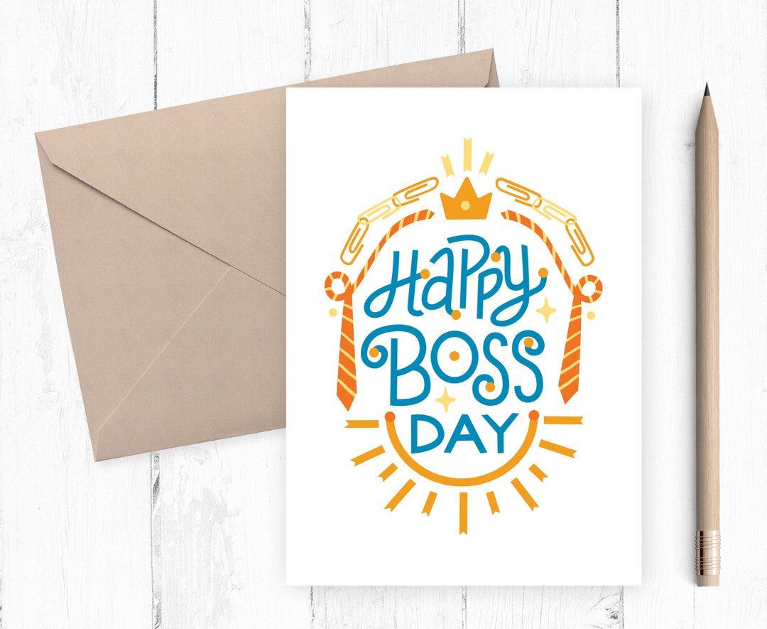 Best Boss Ever Printable Card, Boss' Day Card, Boss Birthday Card 5x7 ...