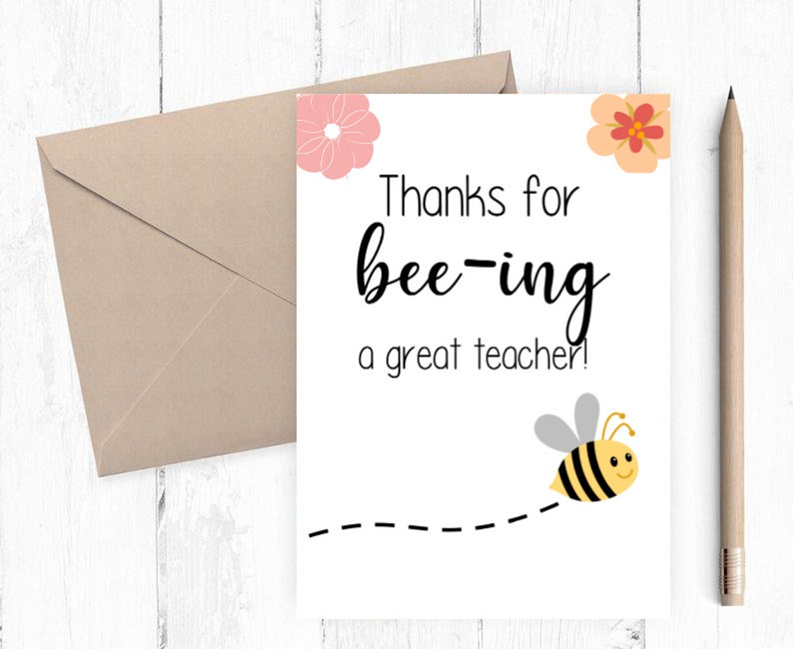 End of Year Card for Teacher Teacher Appreciation Card - Etsy