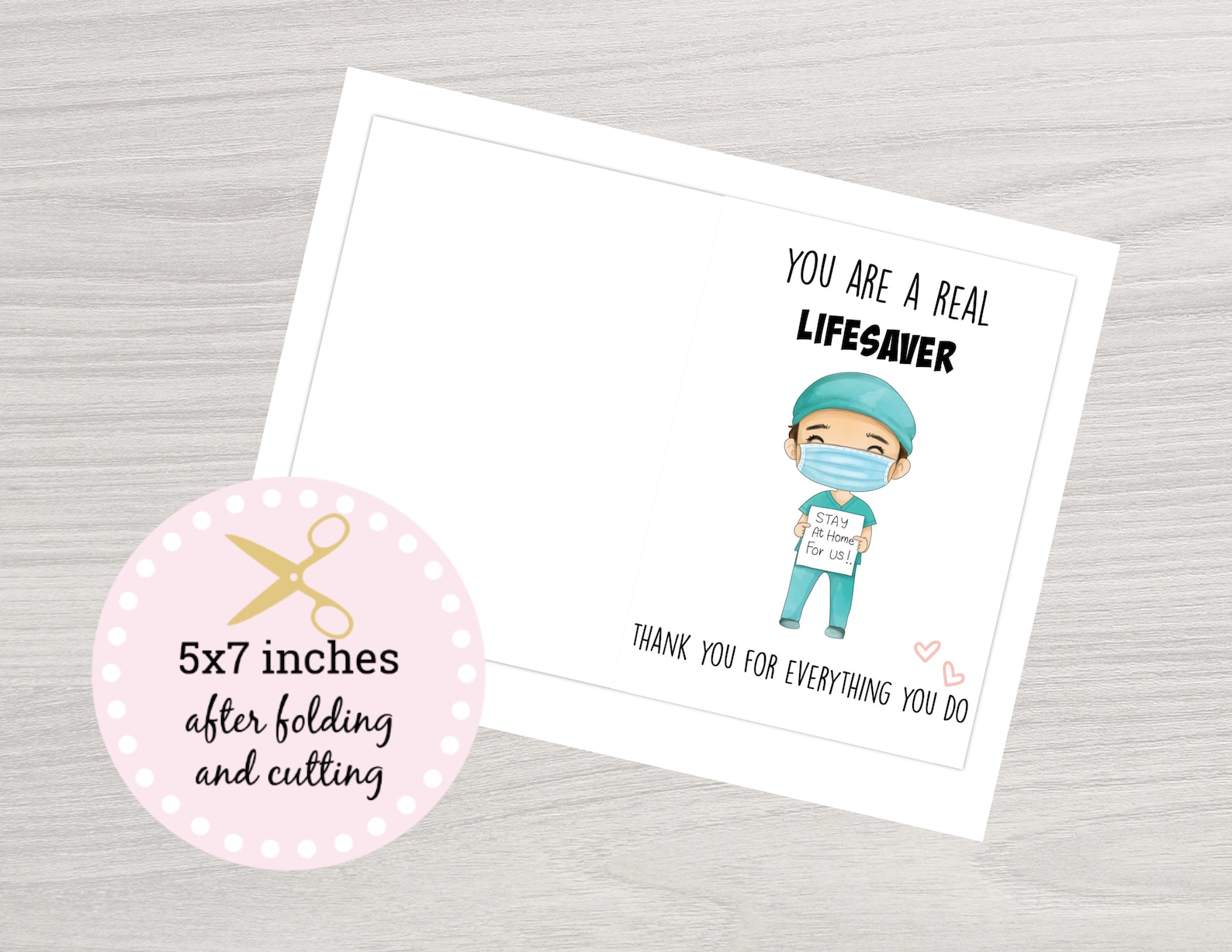 Nurse Appreciation Card Nurse Thank You Card Printable Thank | Etsy