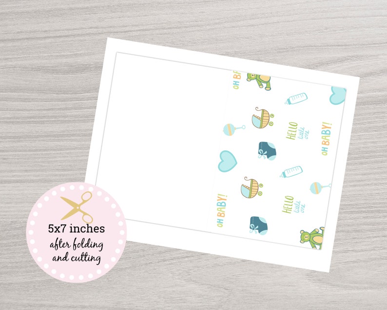 Printable Baby Shower Card Boy Baby Shower Card Instant - Etsy