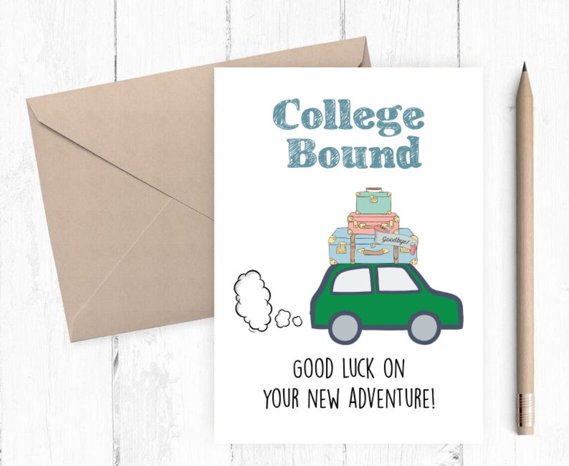 Going to College Card, Printable Graduation Card, College Bound Card ...