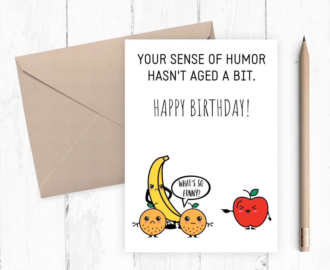 Funny Happy Birthday Card, Printable Humor Happy Birthday Card, Instant ...
