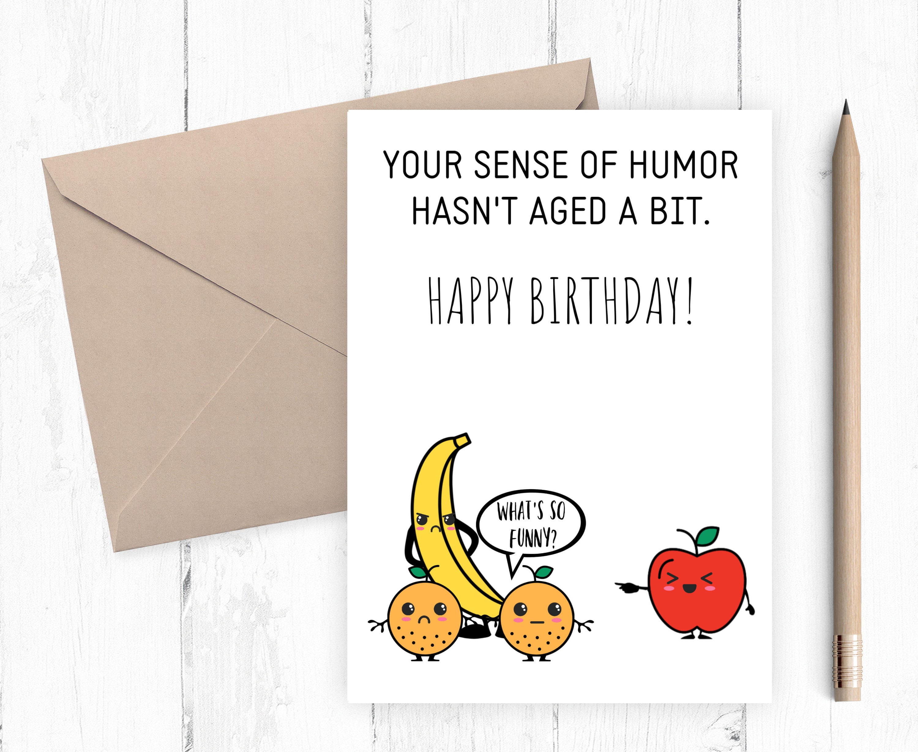 Funny Happy Birthday Card Printable Humor Happy Birthday | Etsy