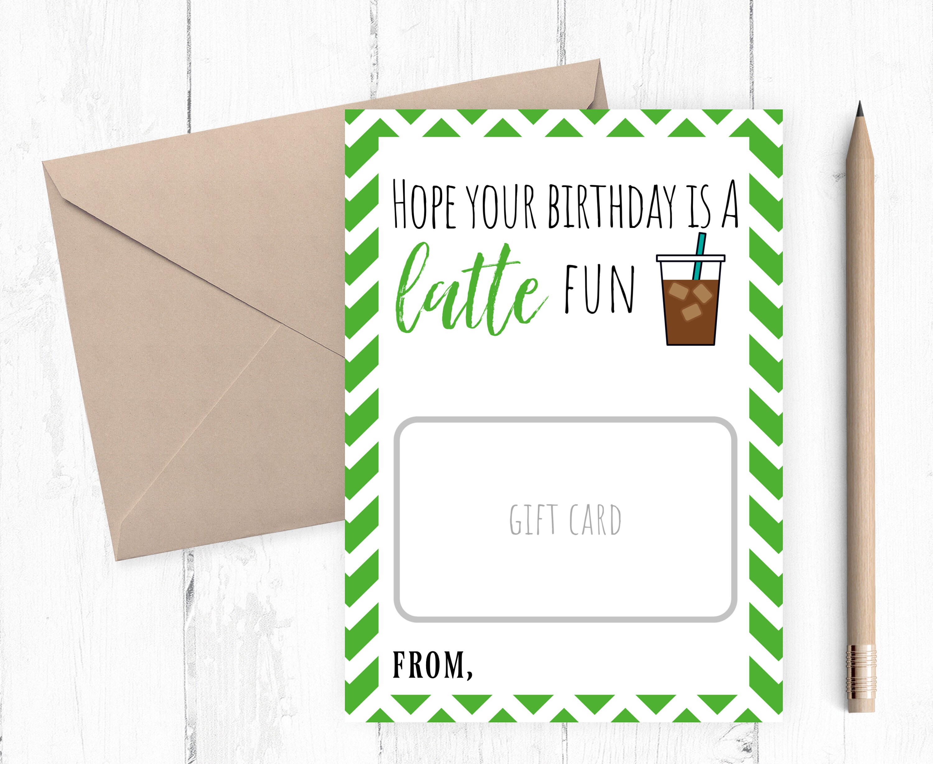 Starbucks Birthday T Card Holder Birthday Coffee T Card Etsy