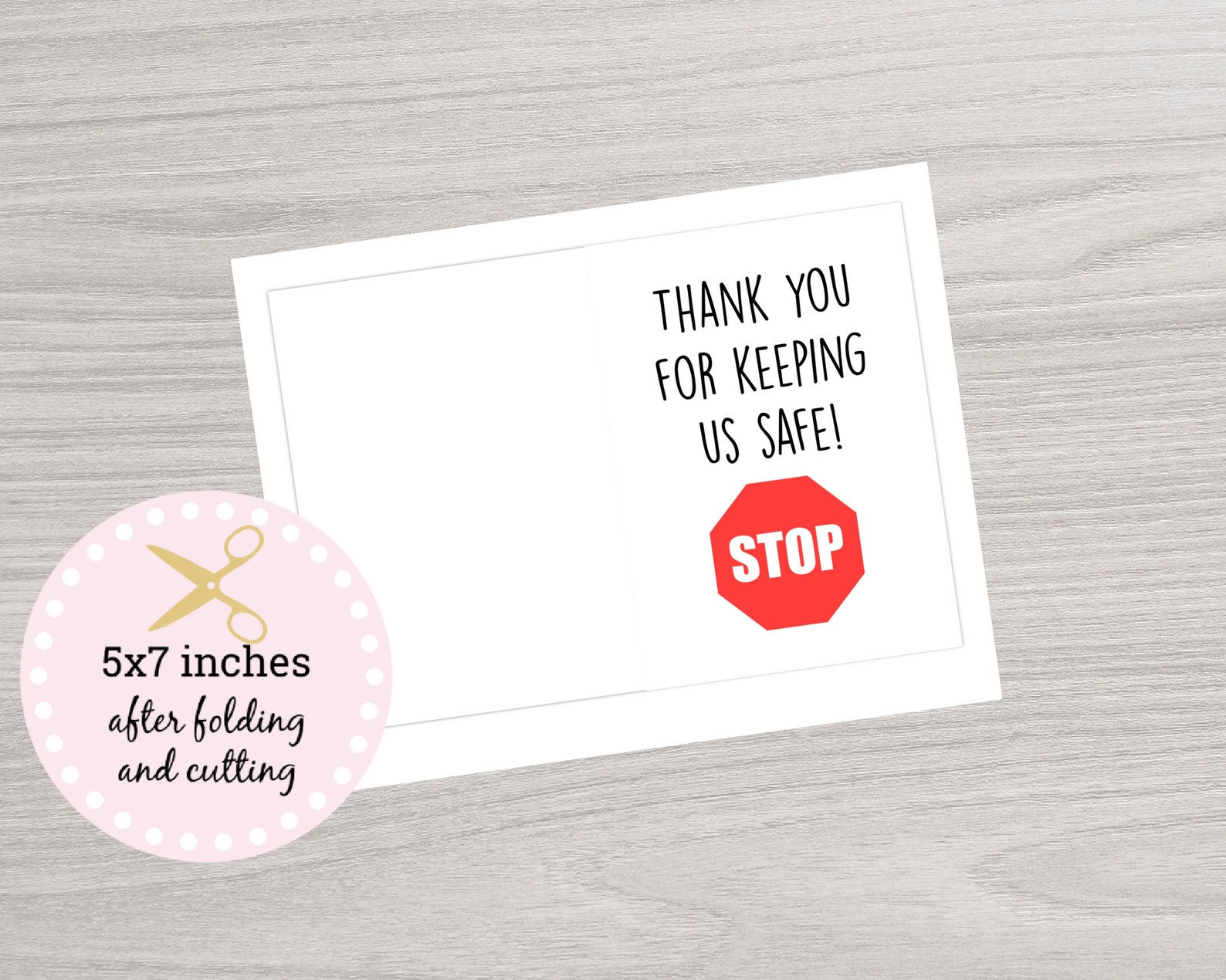 Thank You School Crossing Card Card Printable Crossing Guard - Etsy