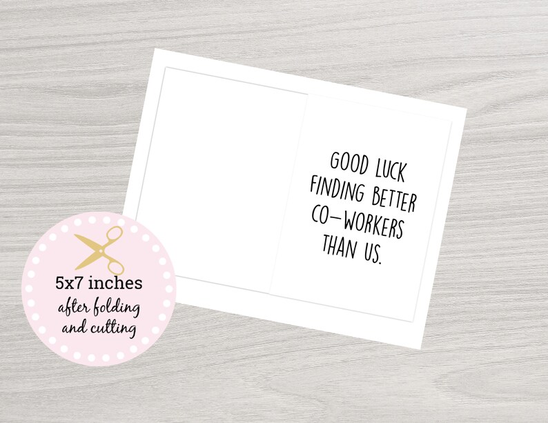 Printable New Job Card Instant Download Farewell Card - Etsy Canada