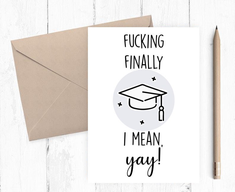 Funny Printable Graduation Card Printable Graduation Card | Etsy