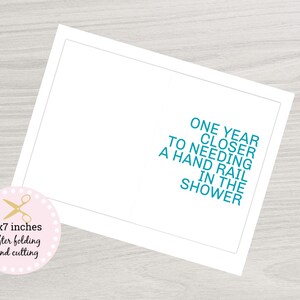 Getting Older Funny Birthday Card, Funny Happy Birthday Card, Printable ...