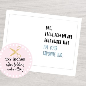 Printable Funny Father's Day Card, Printable Father's Day Card, Father ...