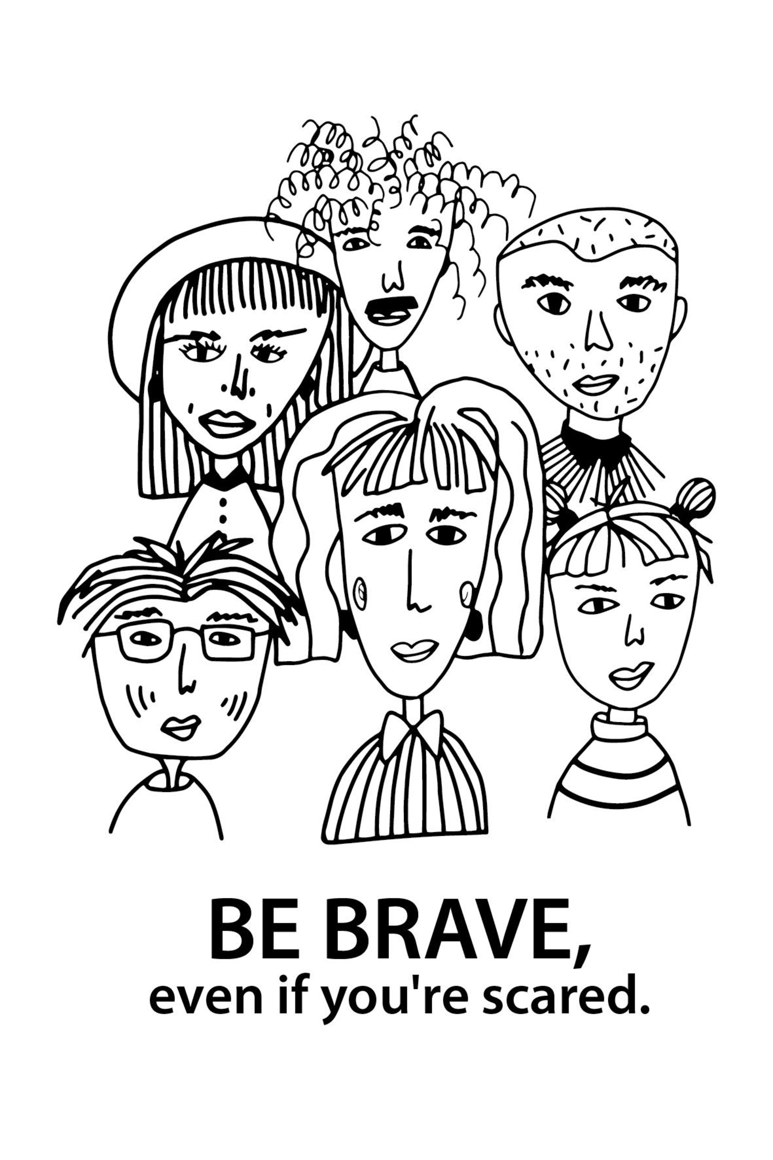 Printable Wall Art | for Frames | Poster | Gift Ideas | BE BRAVE - Etsy