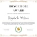 Editable School Honor Roll Certificate Academic Excellence Award (canva ...
