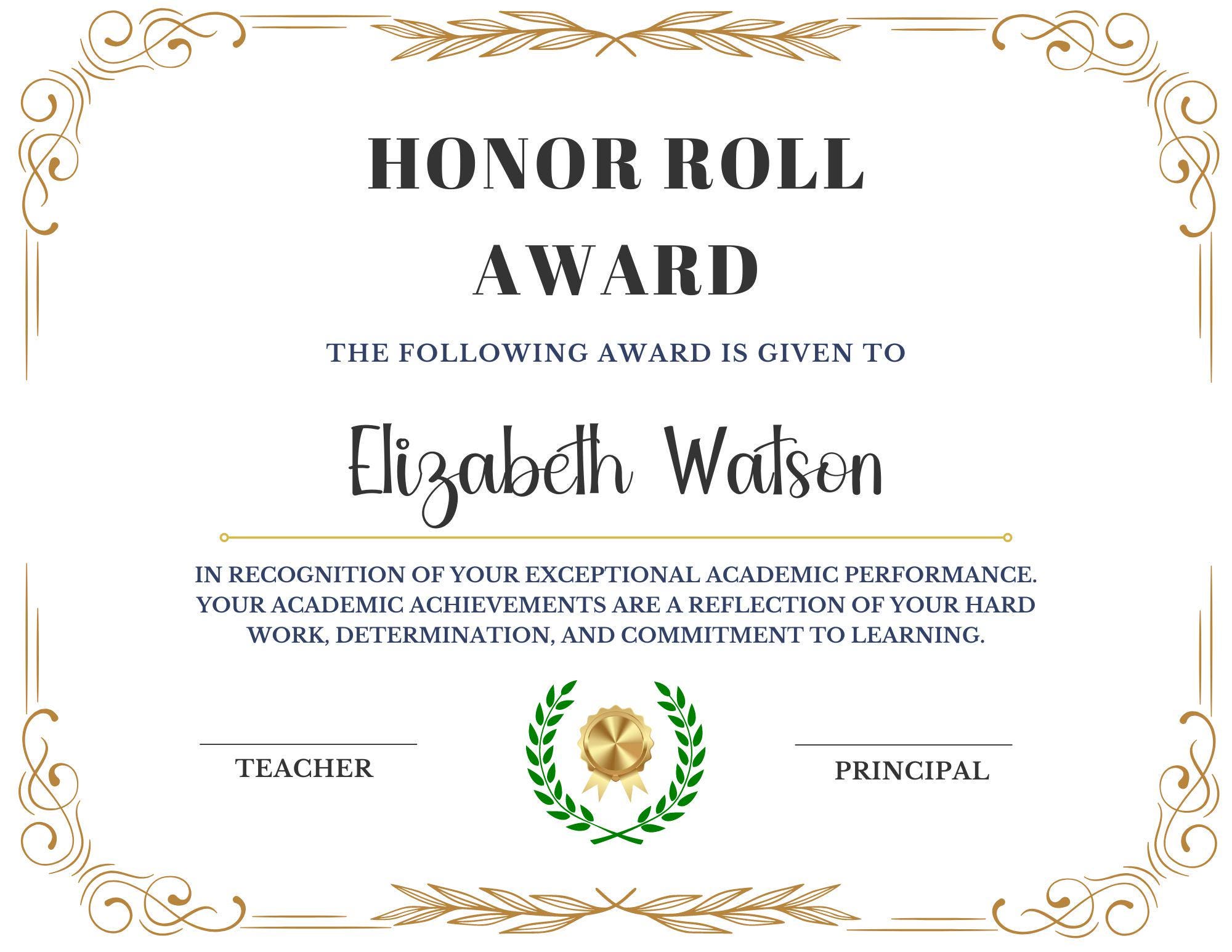 Honor Roll Award Ideas